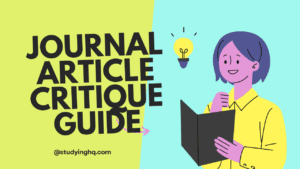 Journal Article Critique Guide And Example In 2025.