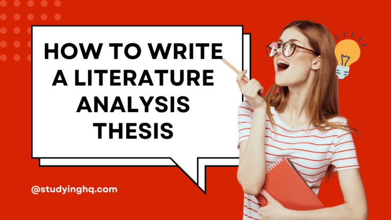 How To Write A Literature Analysis Thesis
